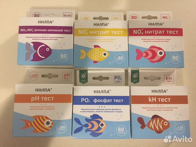 Тесты для измерения химического состава воды в акв